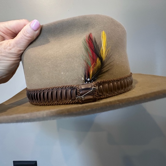 Stetson | Accessories | Vintage Stetson Beaver Felt Cowboy Hat Tan ...